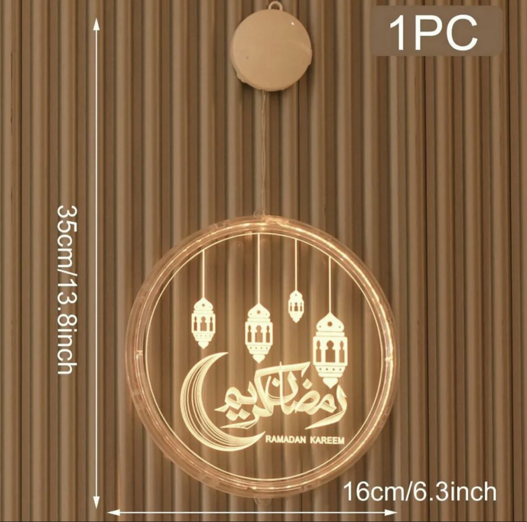 Ramadan Mubarak hangable lights with moon & Ramadan light - King tut USA
